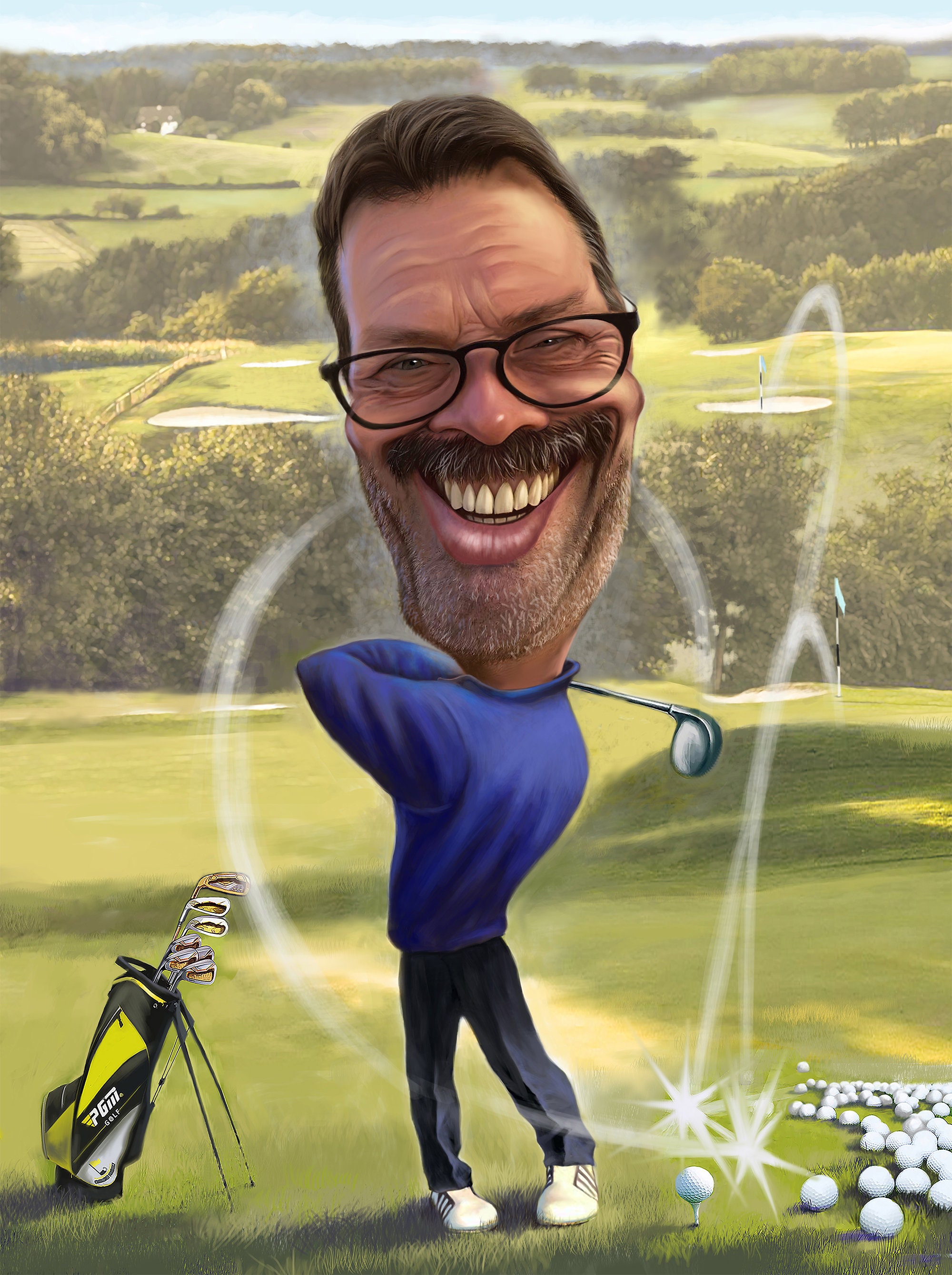 Digital Cartoon Portrait. Cartoon From a Photo. Handiwork. JPG File ...