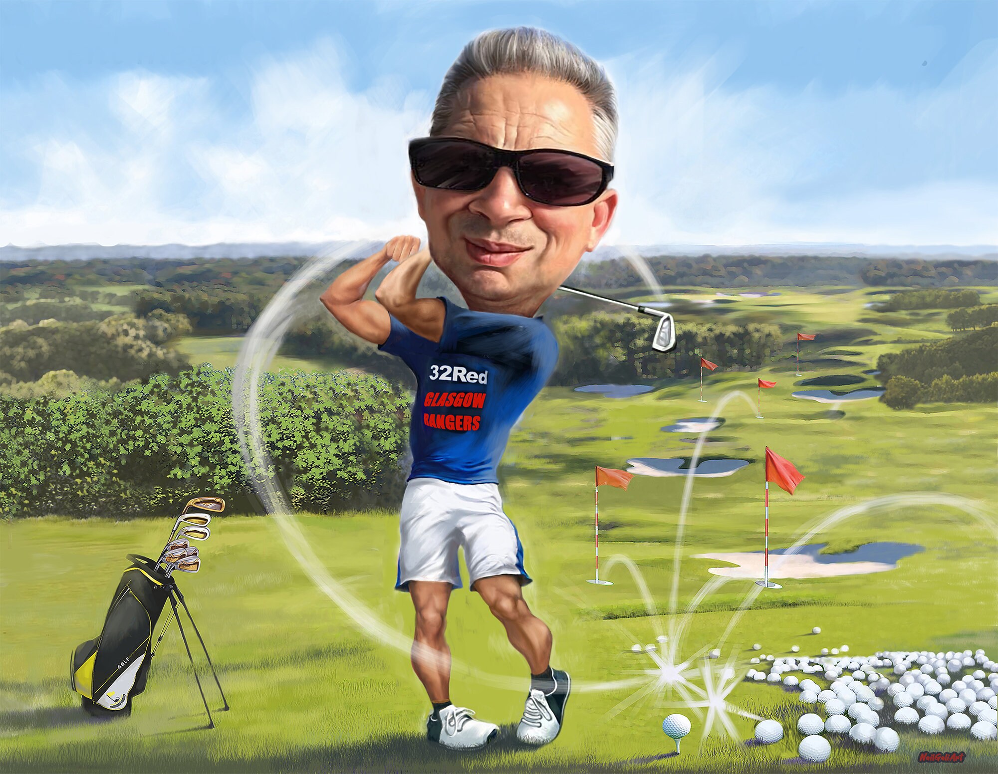 Digital Cartoon Portrait. Cartoon From a Photo. Handiwork. JPG File ...