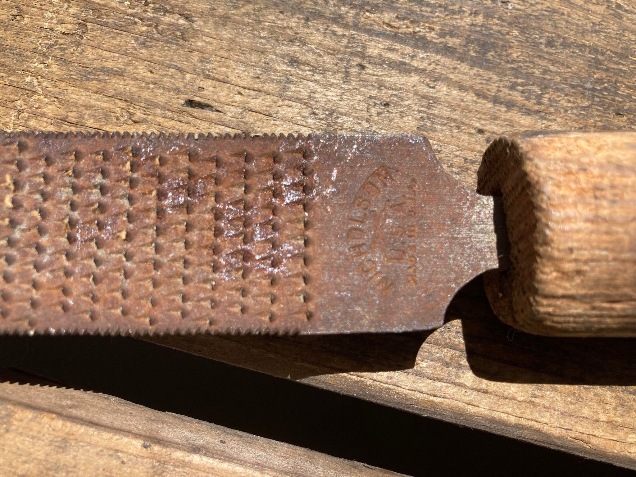 Set of Vintage Hand Tools, Wood Working Tool Set, Old Rasp, Wood ...