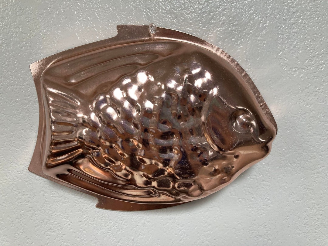 Vintage Large Copper Tinted Metal Fish Jello Mold, Ever Wear, 5 Cups - Etsy