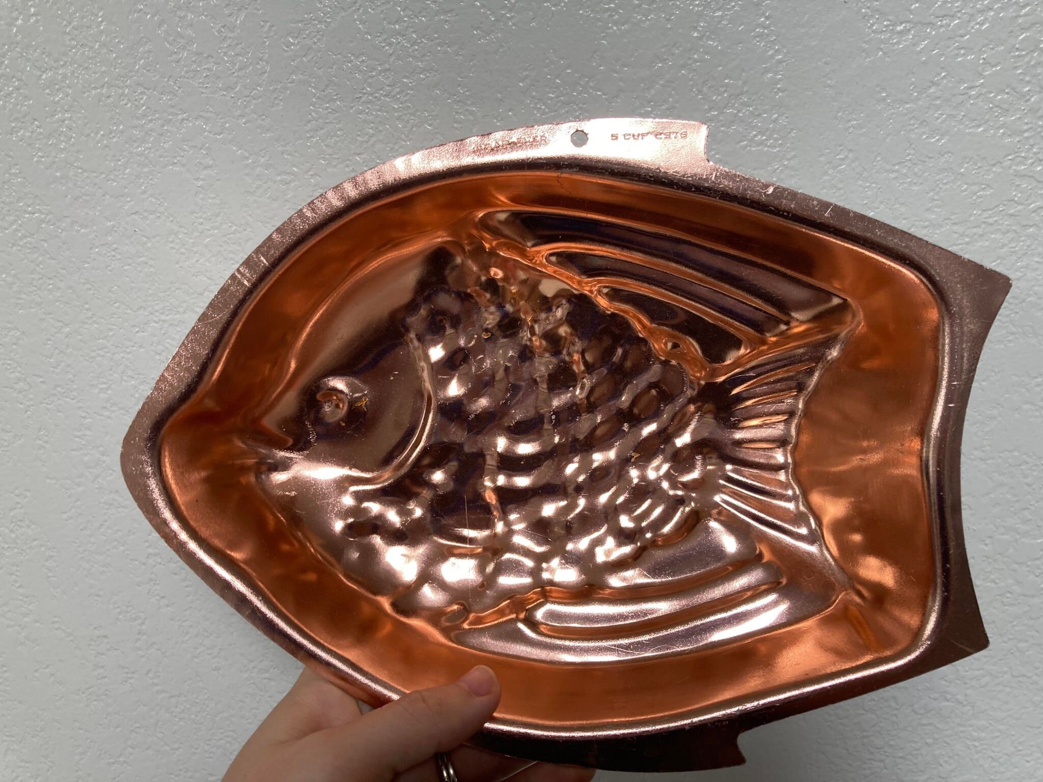 Vintage Large Copper Tinted Metal Fish Jello Mold, Ever Wear, 5 Cups - Etsy