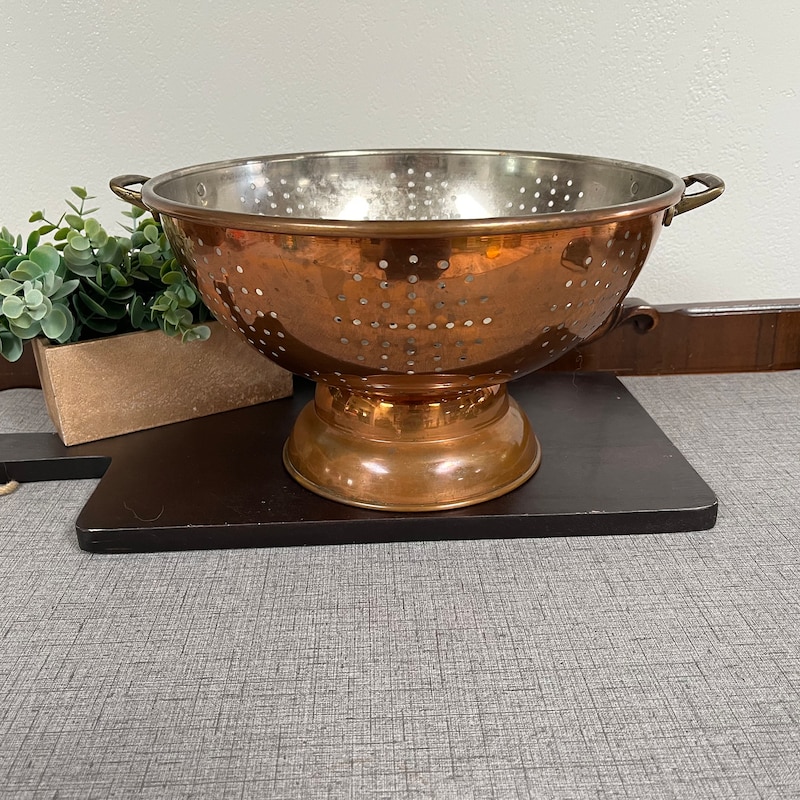 Copper Colander - Etsy