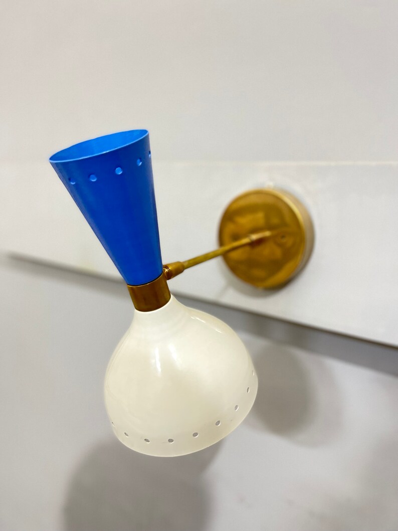 Pair of 1950s Italian Diablo Wall Lights Stilnovo Style - Etsy