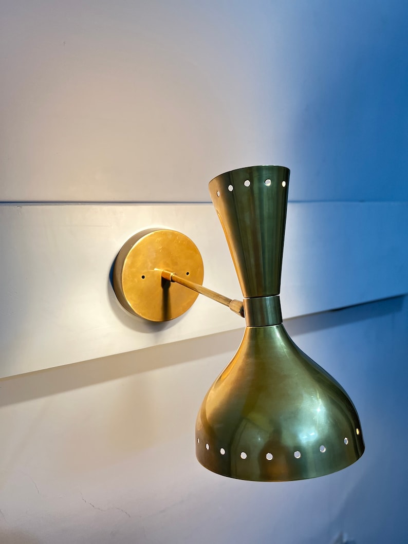 Pair of 1950s Italian Diablo Wall Lights Stilnovo Style - Etsy