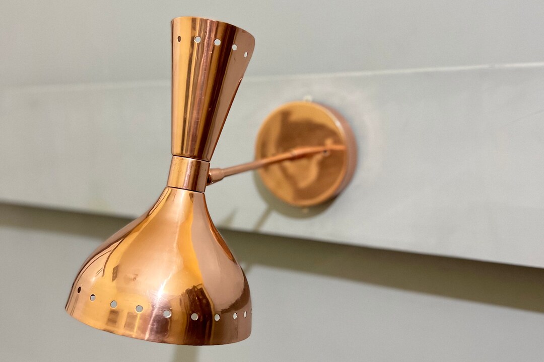 Pair of 1950s Italian Diablo Wall Lights, Stilnovo Style Wall Sconce ...