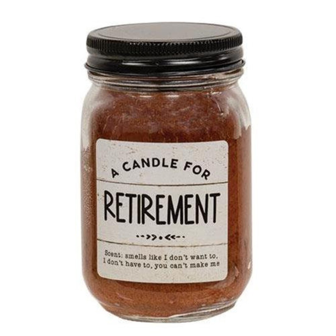 A Candle for Retirement BMS Pint Jar Candle - Etsy
