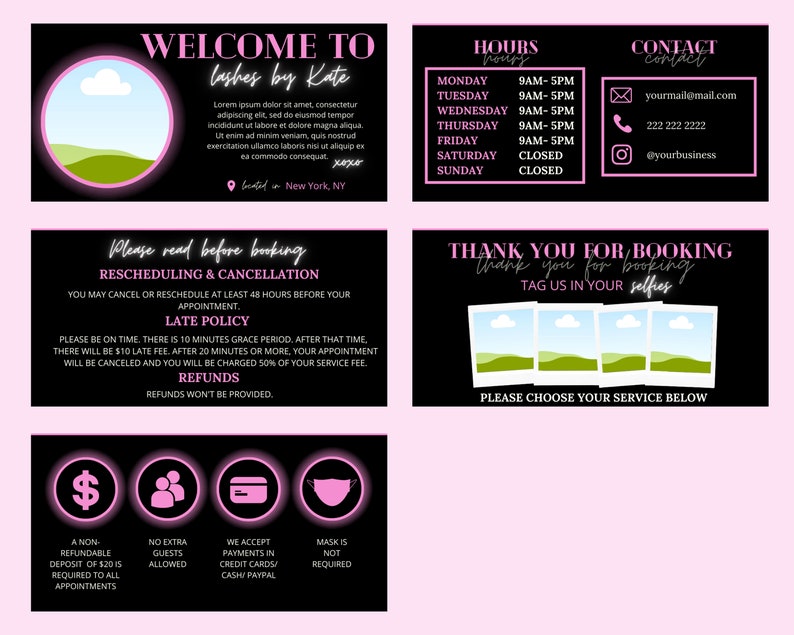 Neon Pink Acuity Scheduling Template, DIY Booking Site Template, Acuity ...