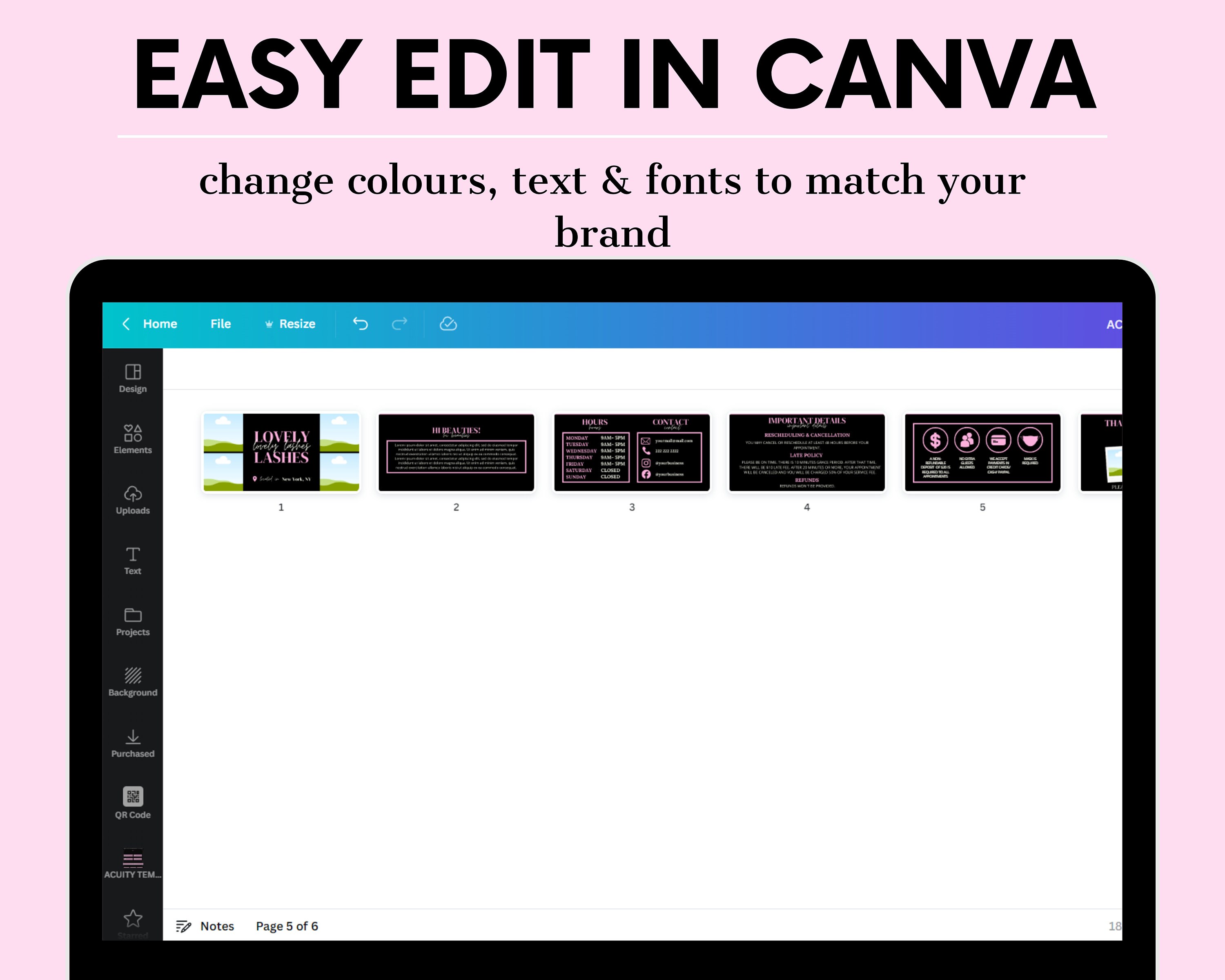 Acuity Scheduling Template, Acuity Booking Site, DIY Acuity Design ...