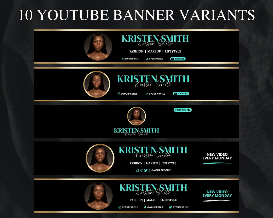 Youtube Branding Kit, Editable Youtube Banner, Intro, Outro, End Screen ...