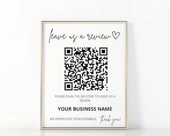 Editable Leave Us A Review Template Social Media QR Code Sign - Etsy
