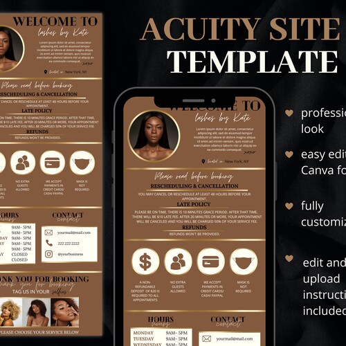 Premium Acuity Site Design Booking Template DIY Acuity Site - Etsy