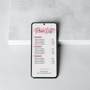 Payment Sign & Price List Template Bundle, QR Code Sign Template ...