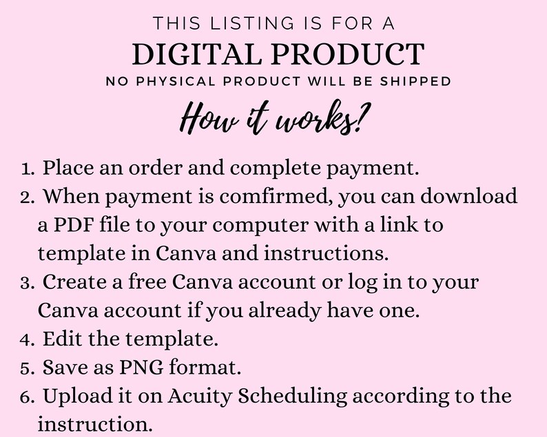 Neon Pink Acuity Scheduling Template DIY Booking Site - Etsy