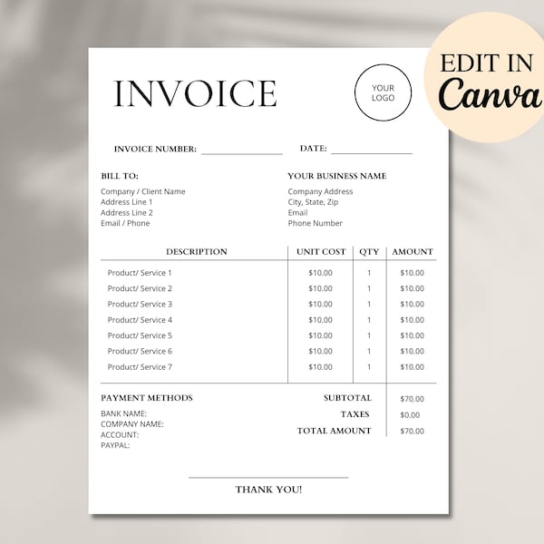 Invoice - Etsy