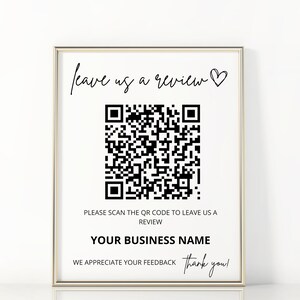 QR Code Sign Small Business Bundle, Printable Scan to Pay Sign Template ...