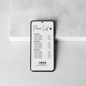 Payment Sign & Price List Template Bundle, QR Code Sign Template ...