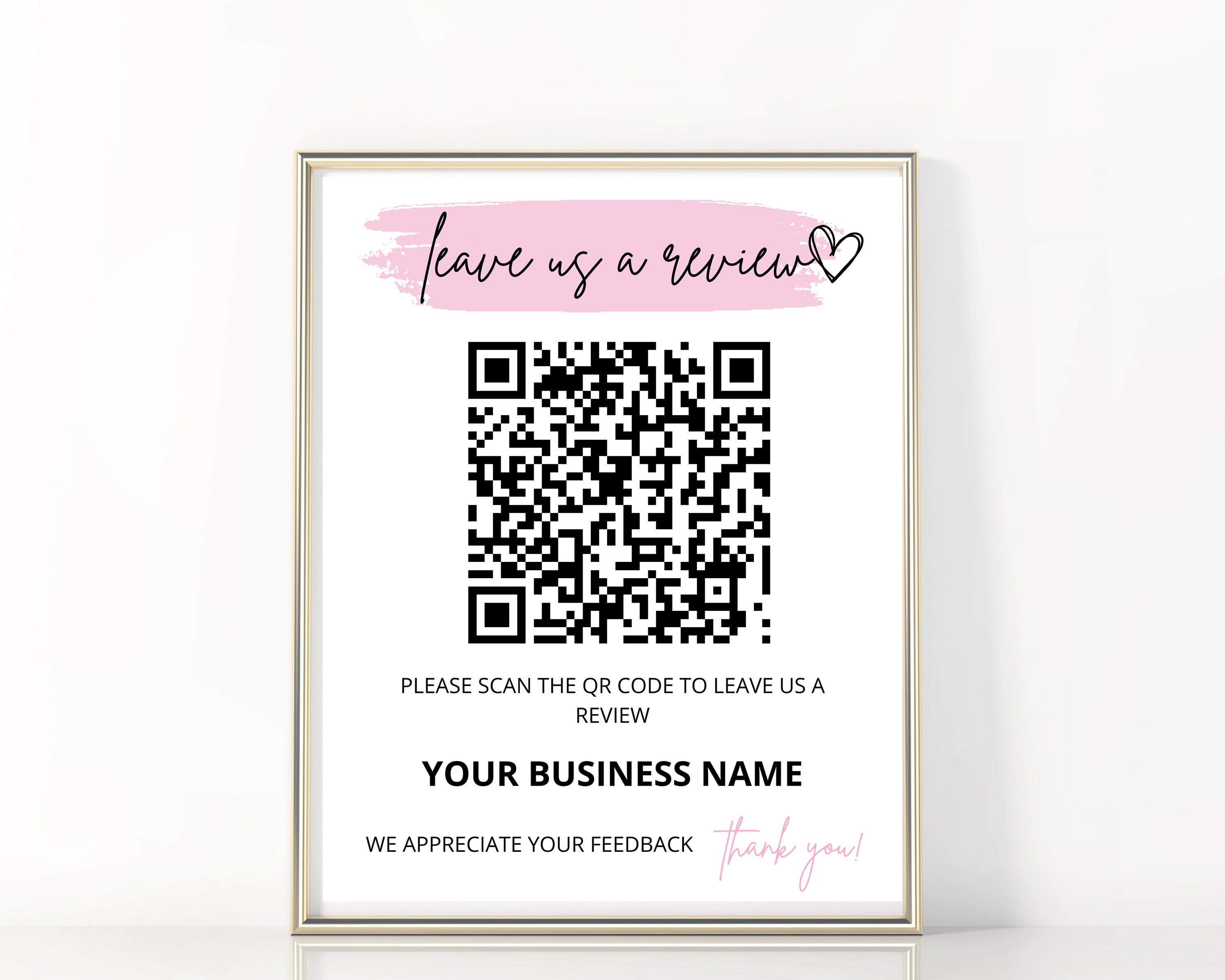 Editable Leave Us A Review Template Social Media QR Code Sign - Etsy ...