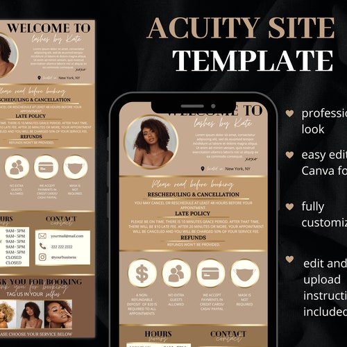 Acuity Scheduling Template Acuity Booking Site DIY Acuity - Etsy
