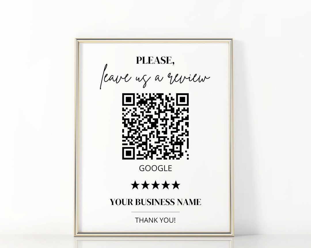Editable Leave Us A Review Template, Social Media QR Code Sign Template ... Editable Leave Us A Review Template, Social Media QR Code Sign Template ...
