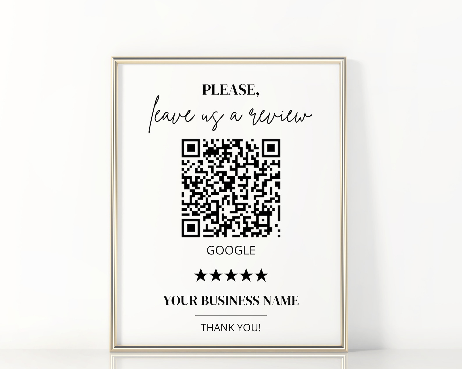 Editable Leave Us A Review Template, Social Media QR Code Sign Template ...