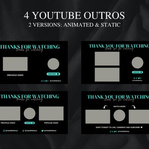 Youtube Branding Kit, Editable Youtube Banner, Intro, Outro, End Screen ...