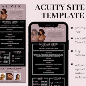 Acuity Scheduling Template, Acuity Booking Site, DIY Acuity Design ...