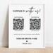 Editable Connect With Us Template, Social Media QR Code Sign Template ...