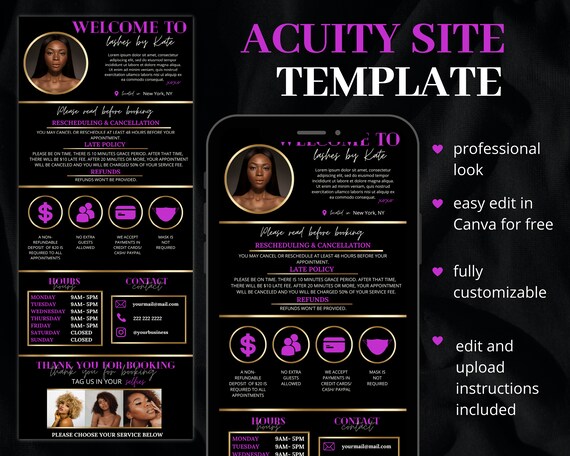 Acuity Scheduling Template Booking Site Template Acuity Site - Etsy