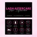 Lash Aftercare Card Template, Printable Eyelash Care Cards, Editable ...