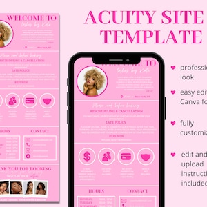 Acuity Scheduling Template, Acuity Booking Site, DIY Acuity Design ...