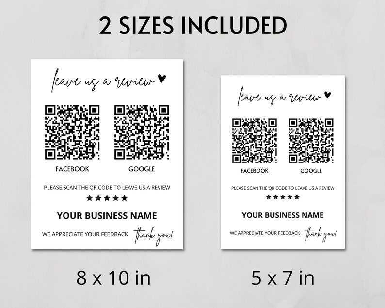 Editable Leave Us A Review Template Review Request QR Code - Etsy Editable Leave Us A Review Template Review Request QR Code - Etsy