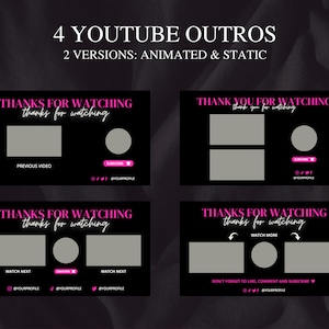 Neon Youtube Branding Kit, Editable Youtube Banner, Intro, Outro, End ...