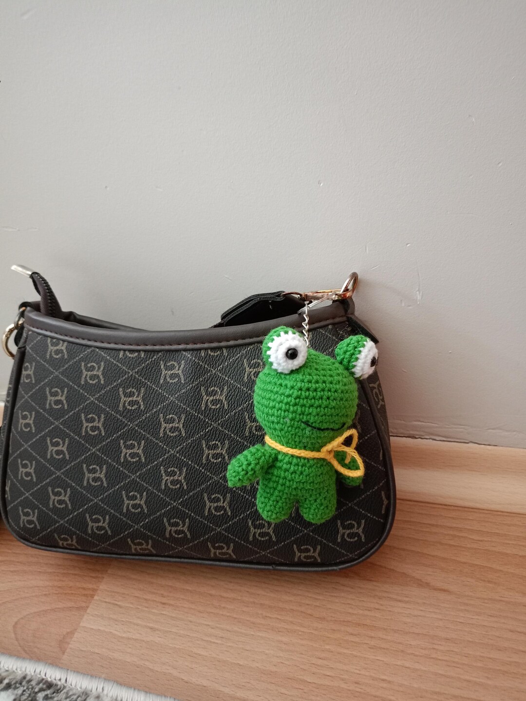 Frog Keychain, Amigurimi Frog, Bag Accesory, Car Accesory, Mini Frog ...