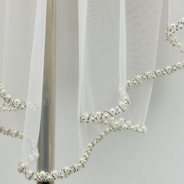 Beaded Bridal Veil - Etsy