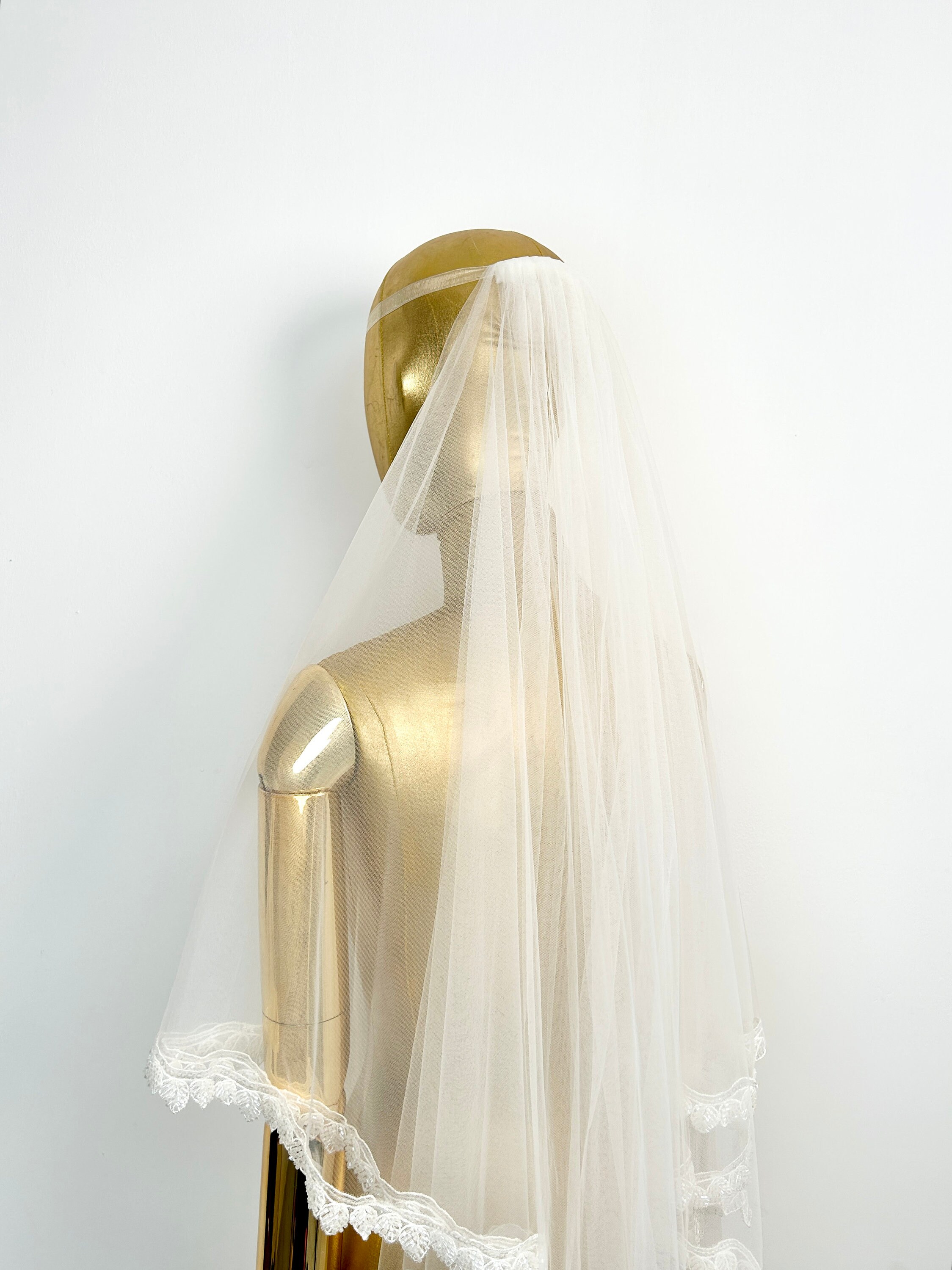 Wedding Veil Leaf,bridal Beaded Veil, Veil,two Tier Veil,veil With ...