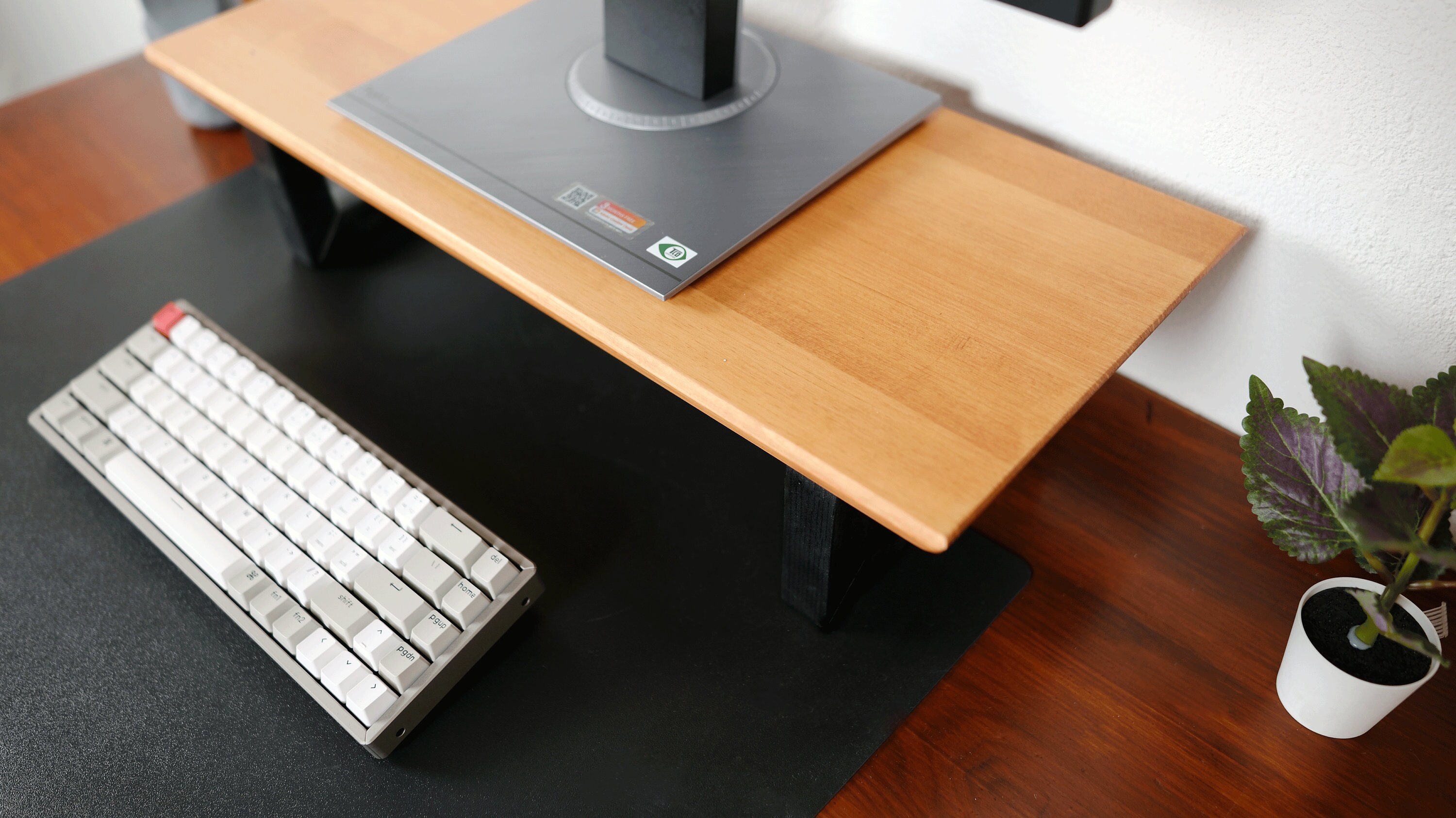 Wood Monitor Desk Stand / Solid Pine Wood / Monitor Shelf / - Etsy