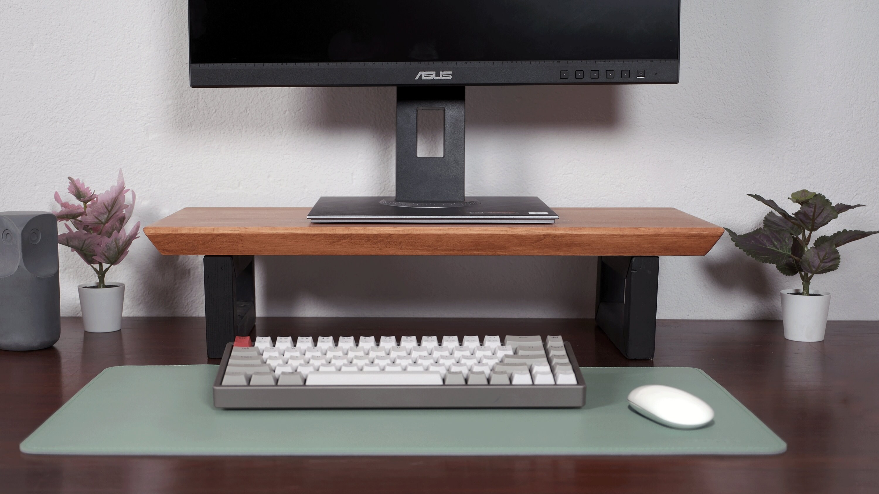 Wood Monitor Desk Stand / Solid Pine Wood / Monitor Shelf / - Etsy