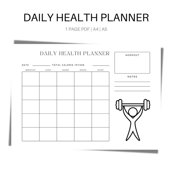 Health Planner - Etsy