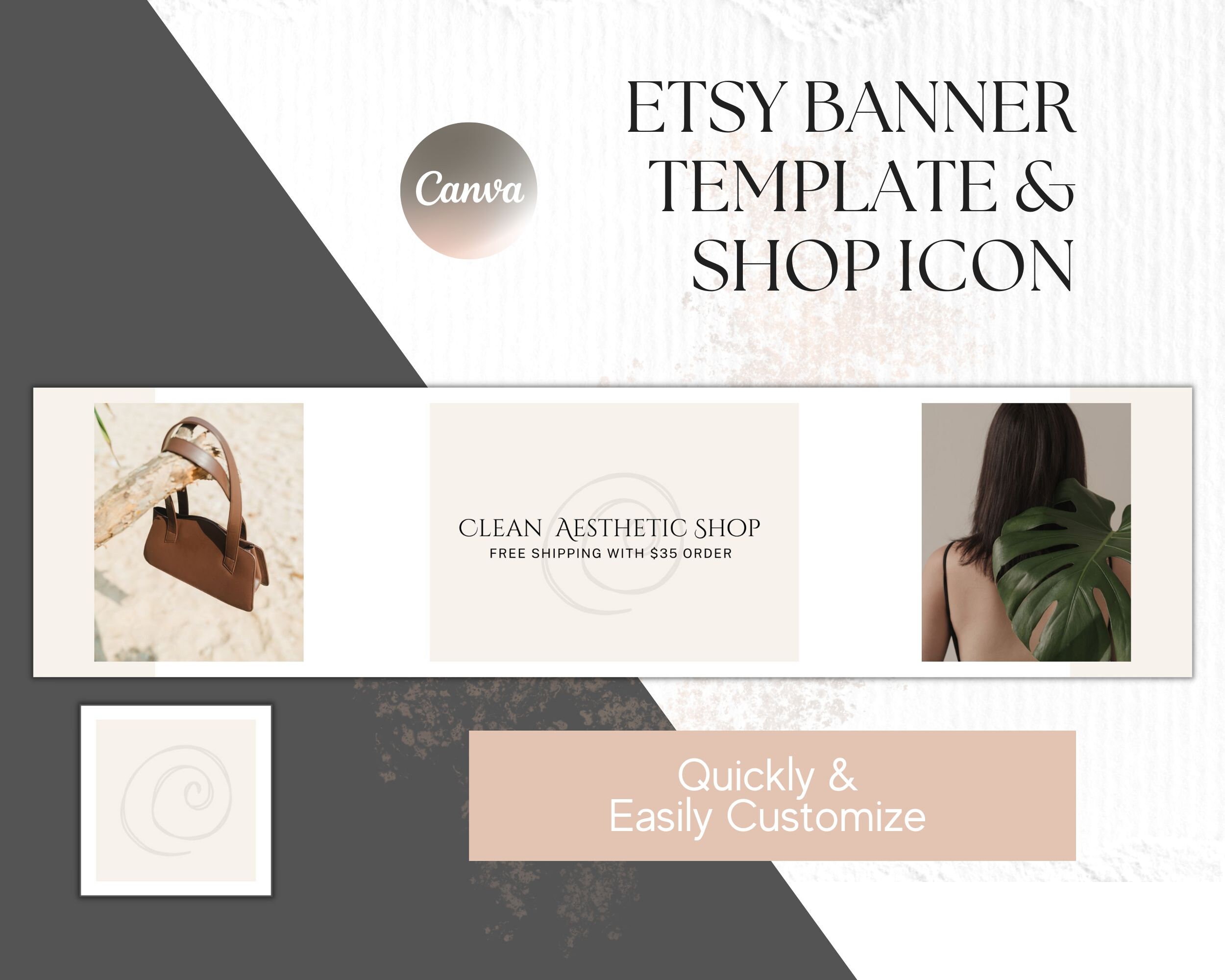 Clean Etsy Banner Aesthetic Etsy Banner Template Etsy Seller - Etsy