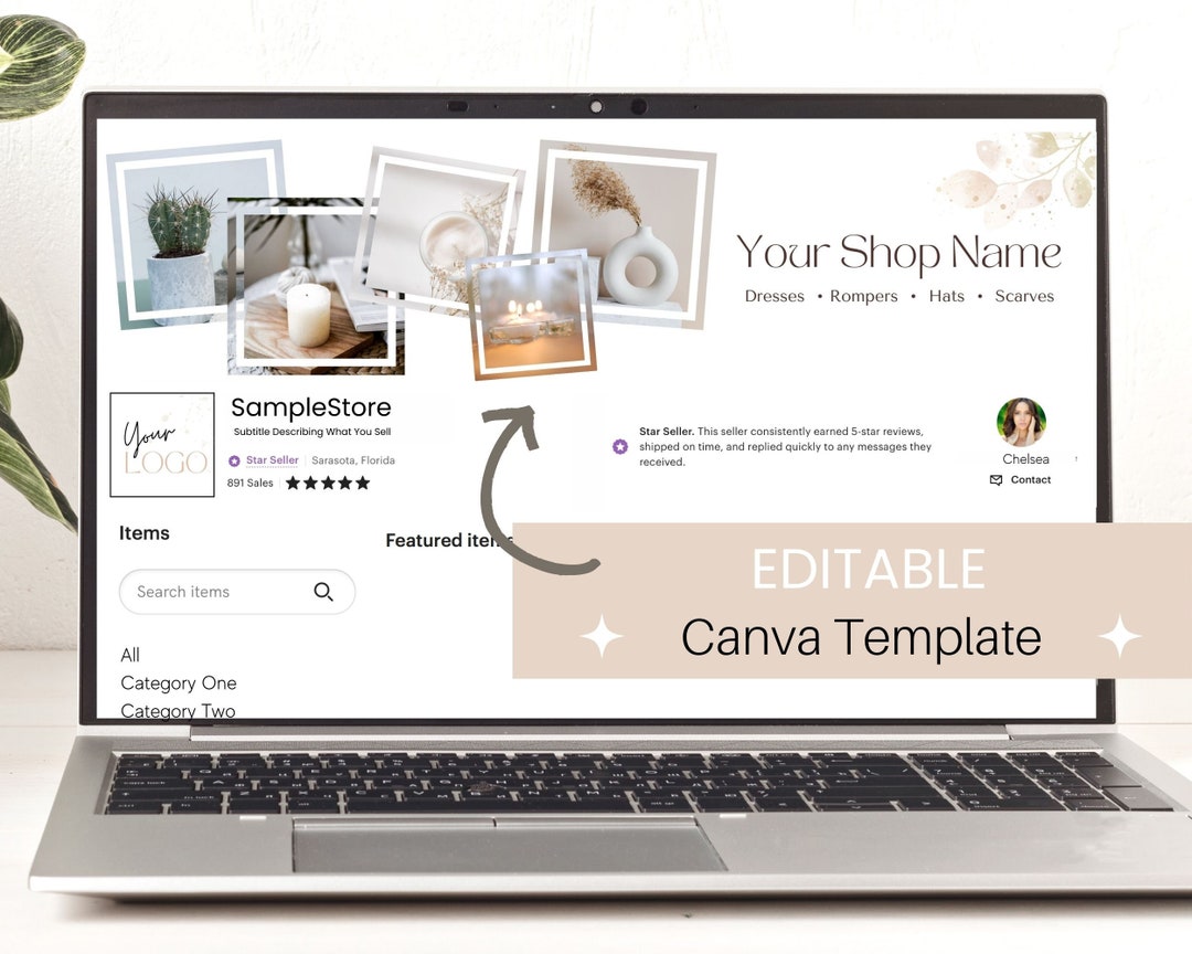 Photo Collage Etsy Banner, Etsy Banner Template, Etsy Seller Template ...