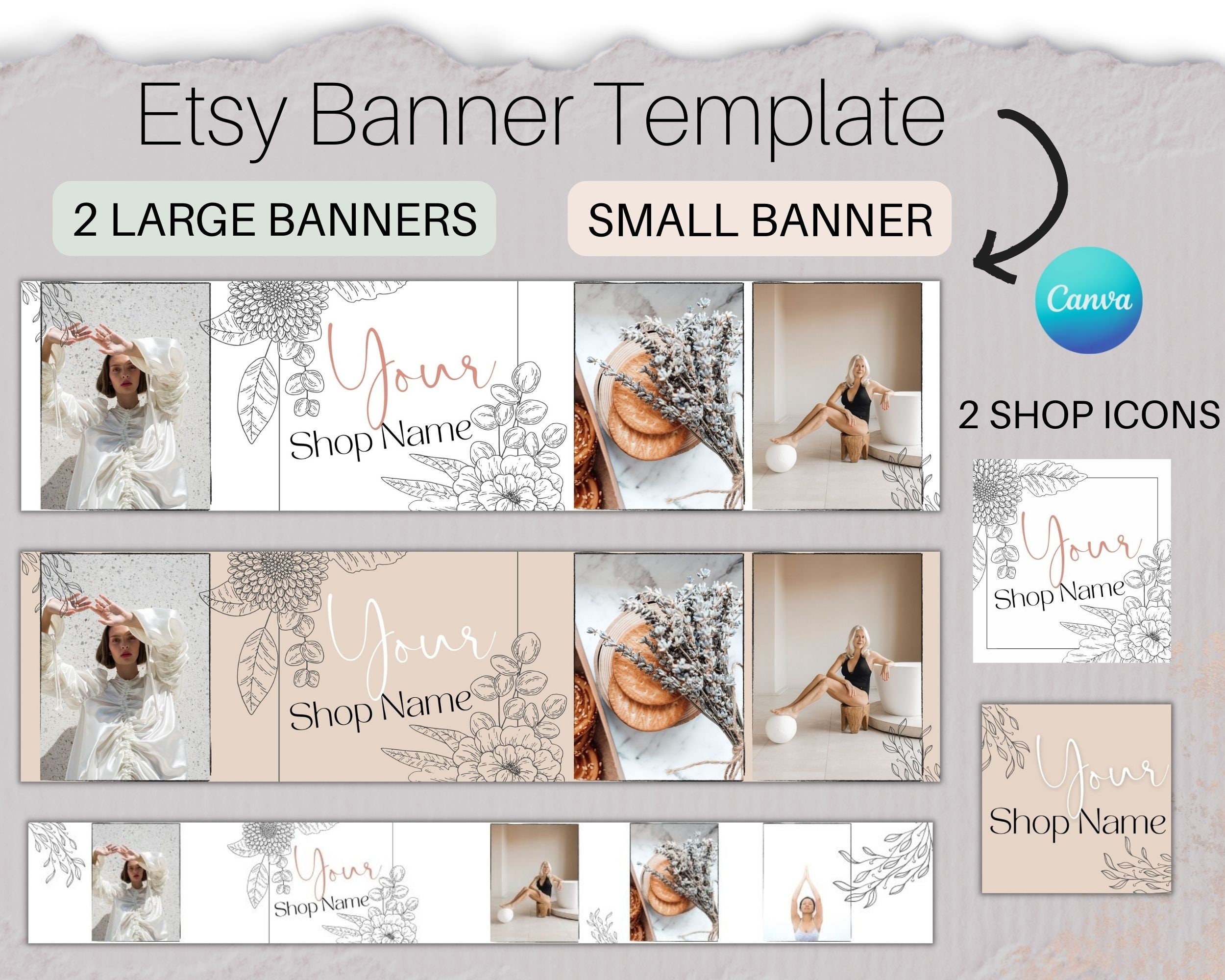 Pretty Etsy Banner Etsy Banner Set Etsy Banners and Etsy - Etsy