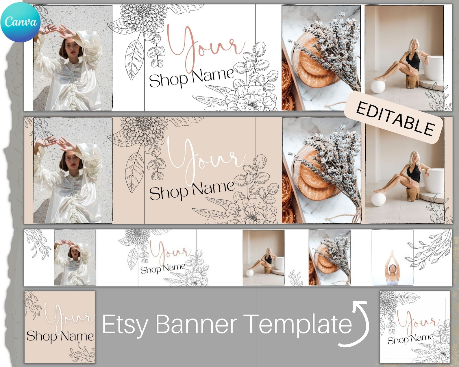 Pretty Etsy Banner Etsy Banner Set Etsy Banners and Etsy - Etsy