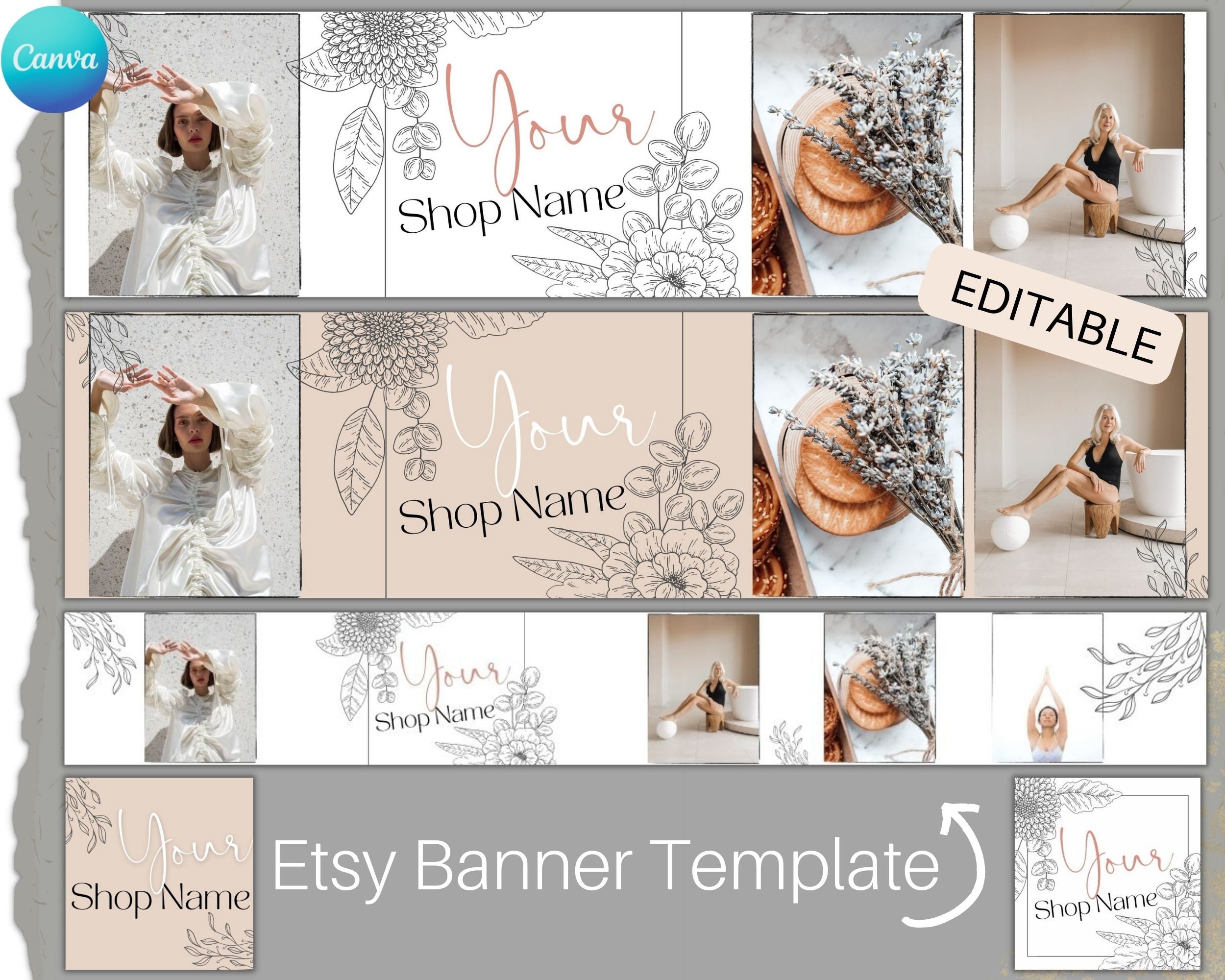 Pretty Etsy Banner Etsy Banner Set Etsy Banners and Etsy - Etsy
