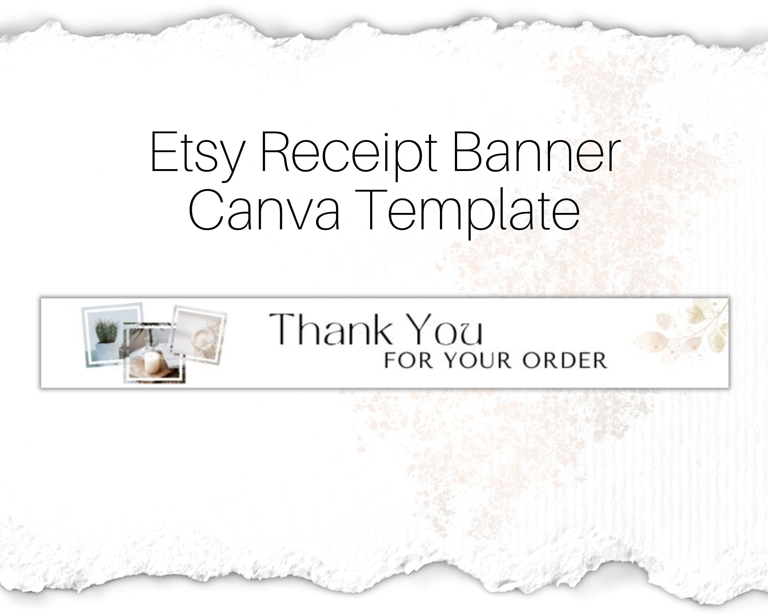 Photo Collage Etsy Receipt Banner, Canva Template, Etsy Seller Template ...