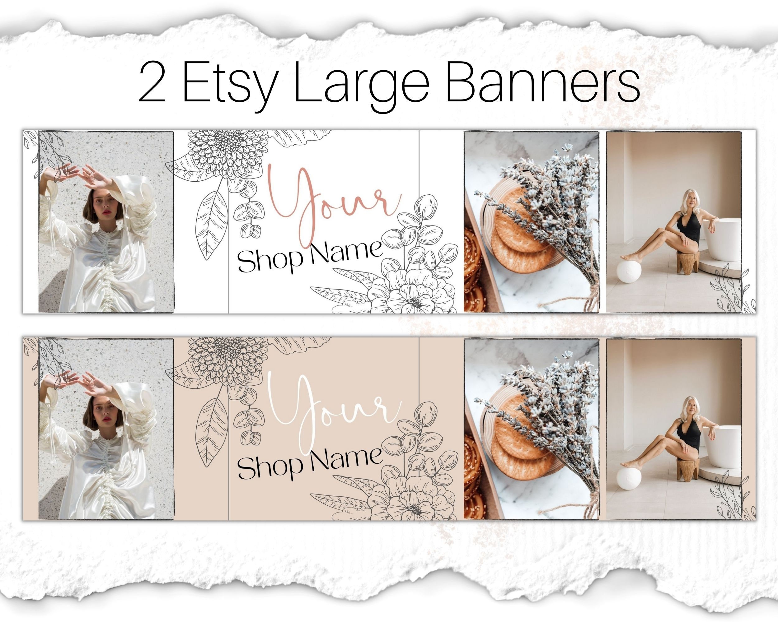Pretty Etsy Banner Etsy Banner Set Etsy Banners and Etsy - Etsy