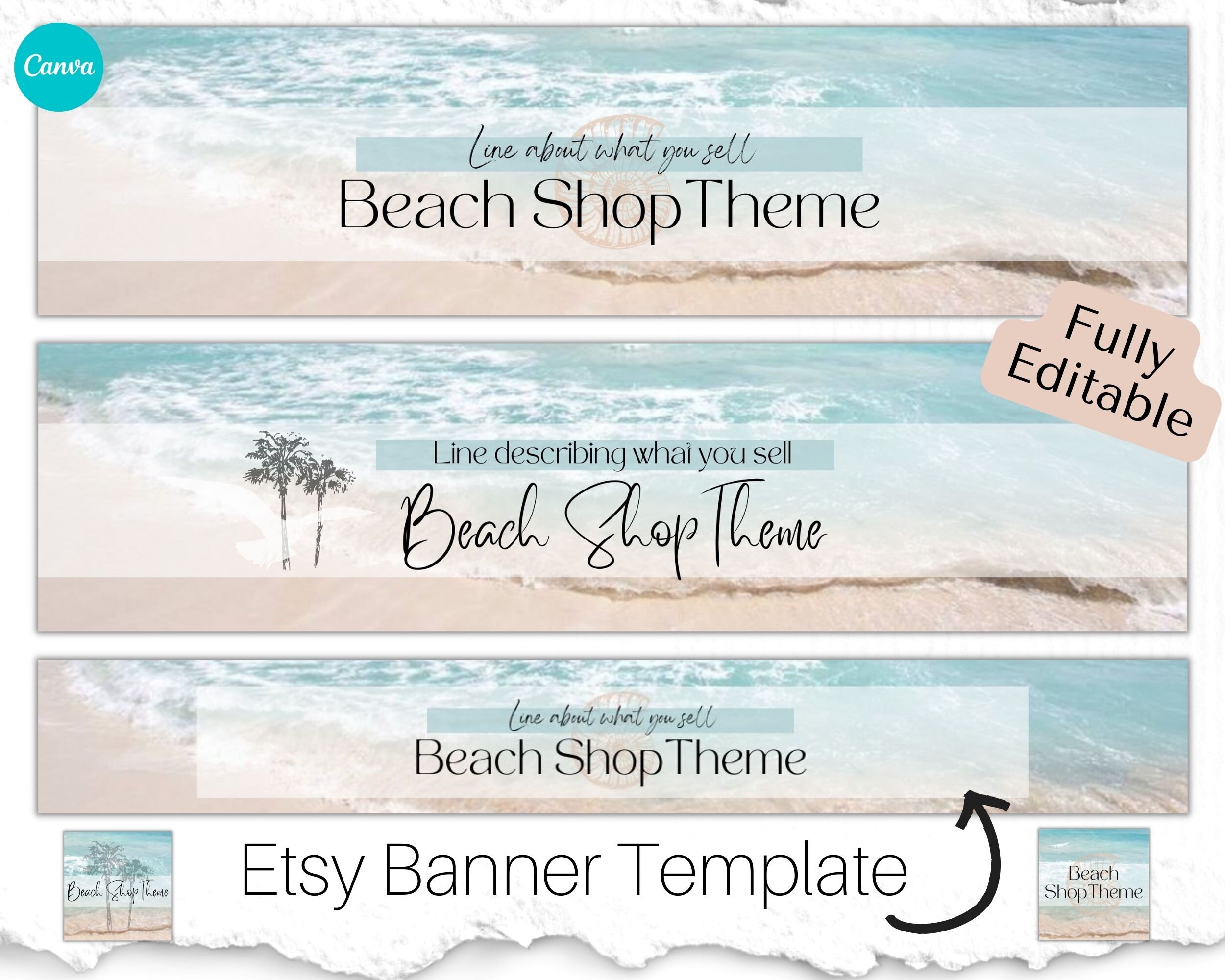 Etsy Shop Banner, Beach Etsy Banner, Selling on Etsy, Etsy Branding ...