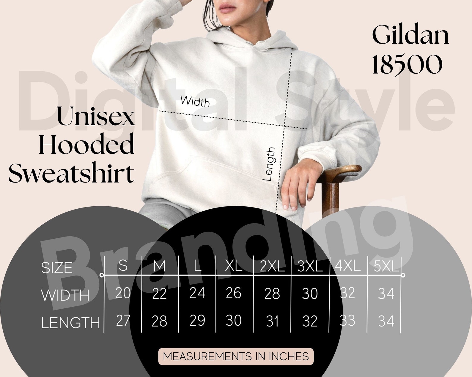 18500 Chart, 18500 Size, Gildan 18500 Size Chart, Gildan 18500 Sizes ...
