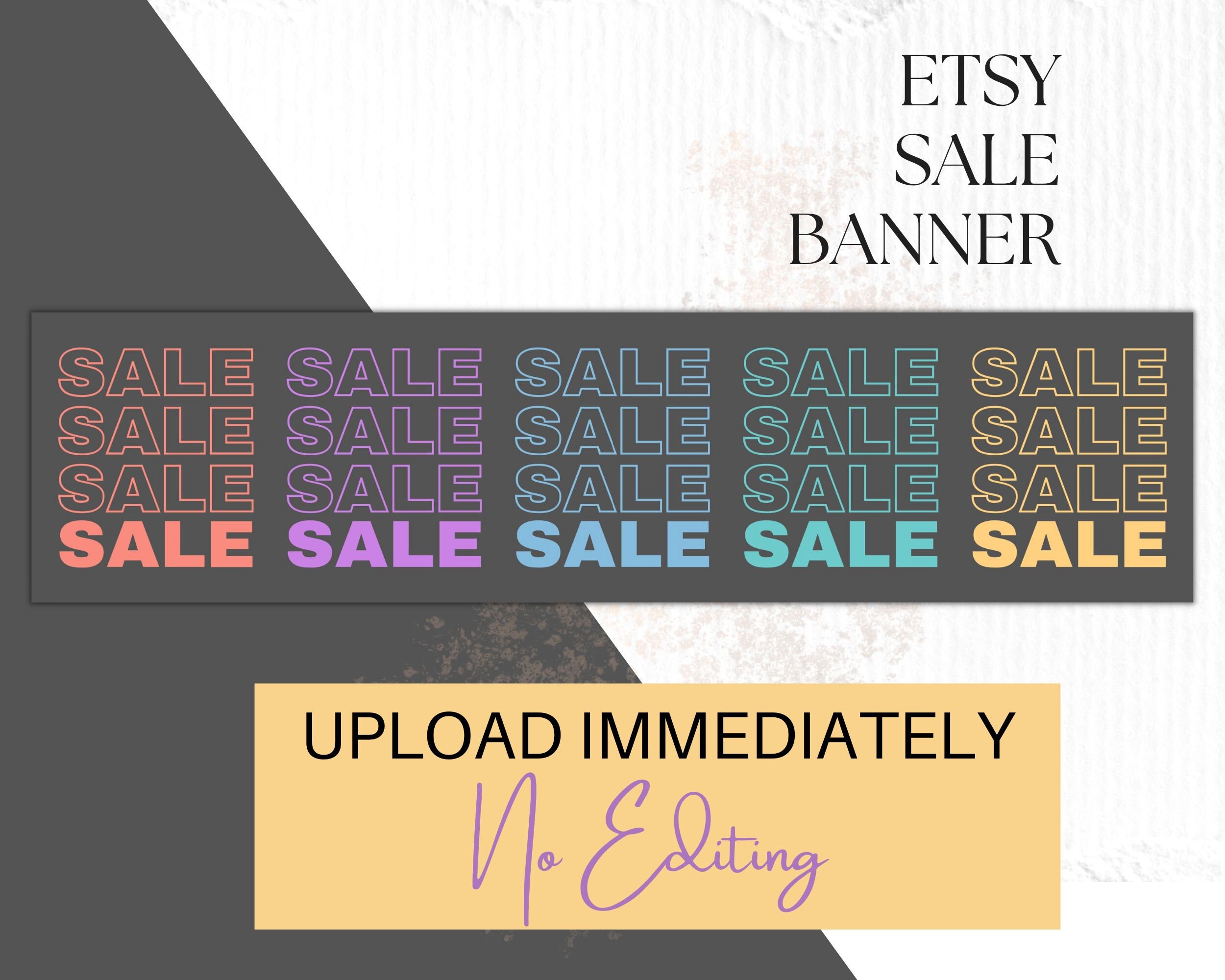 Etsy Sale Banner, Etsy Shop Banner, Selling on Etsy, Etsy Banner, Shop ...
