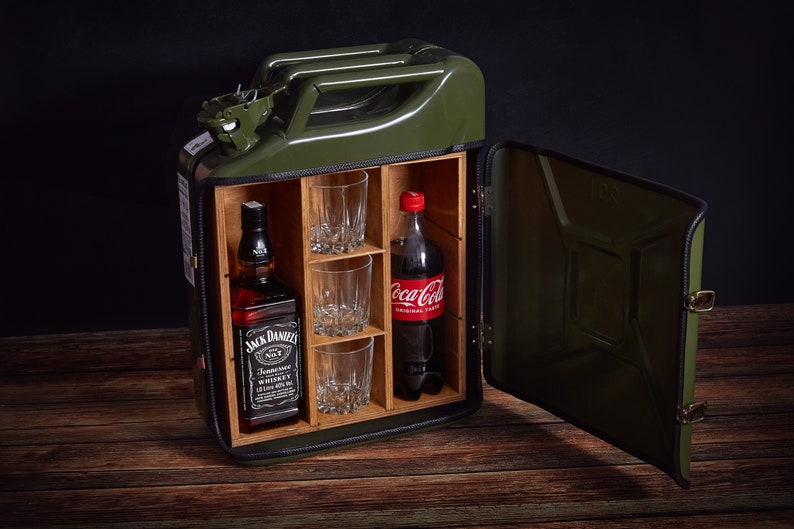 Jerry Can Bar | Personalized Mini Bar | Jerry Can Mini Bar | Bar Cart ...