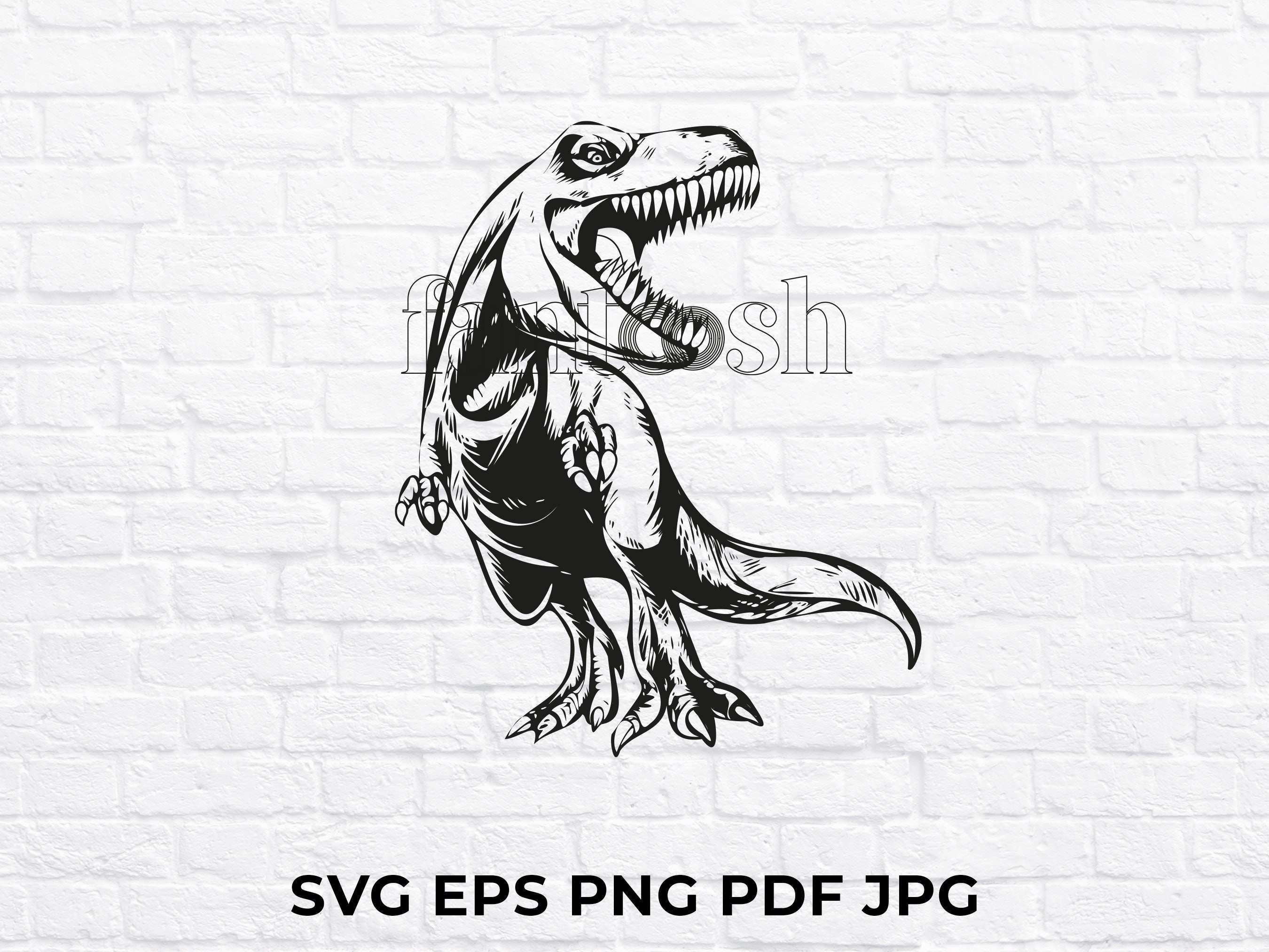 Dinosaur Svg T-rex Svg Dinosaur Clipart Jurassic Park - Etsy
